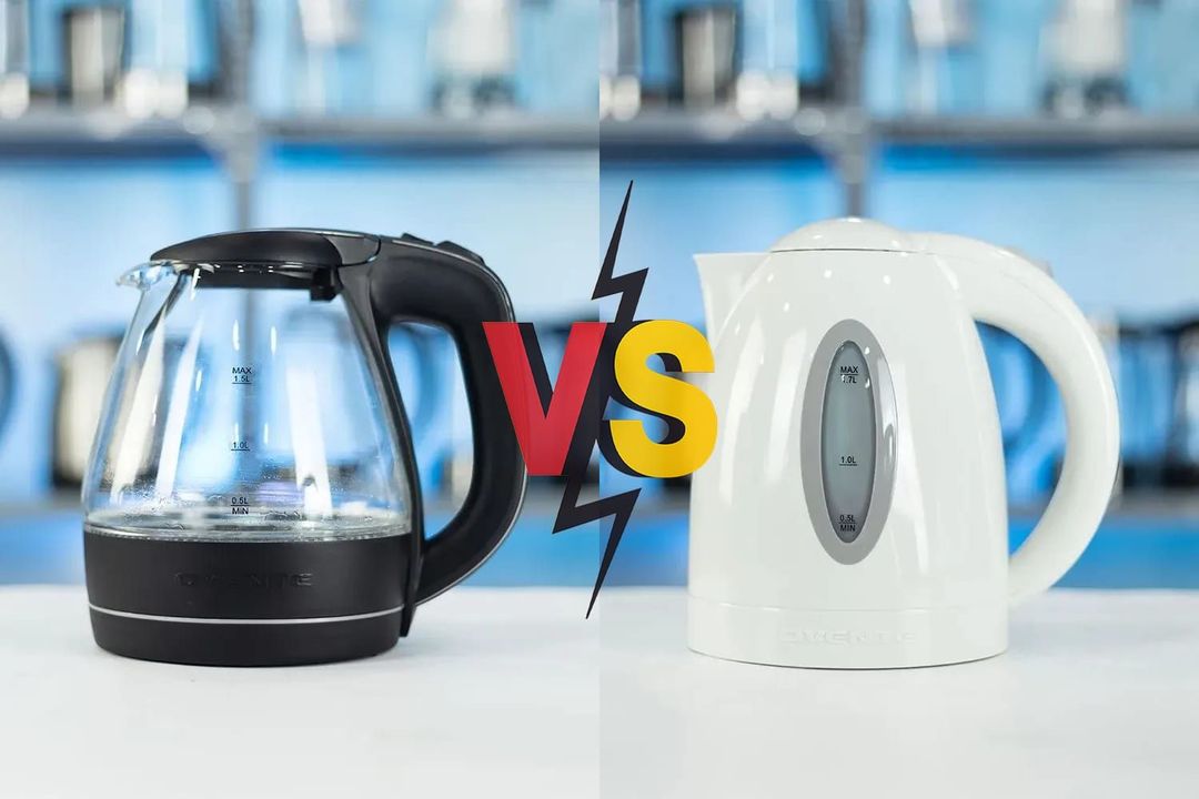 Ovente Glass Electric Kettle KG83B vs Ovente Electric Kettle KP72W